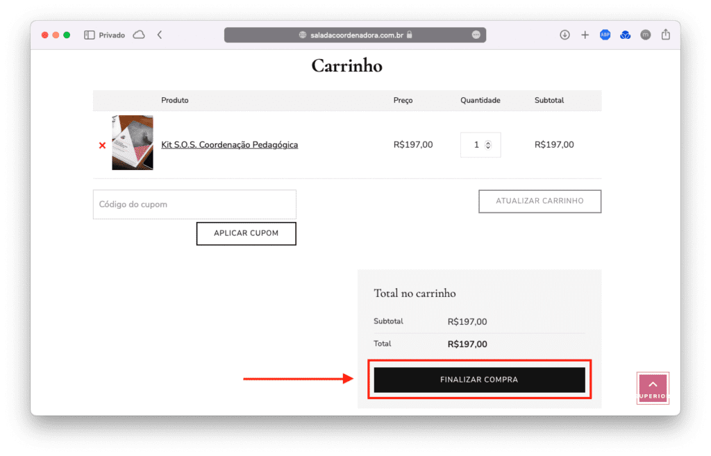 Como comprar parcelado com cartão de crédito — Sala da Coordenadora